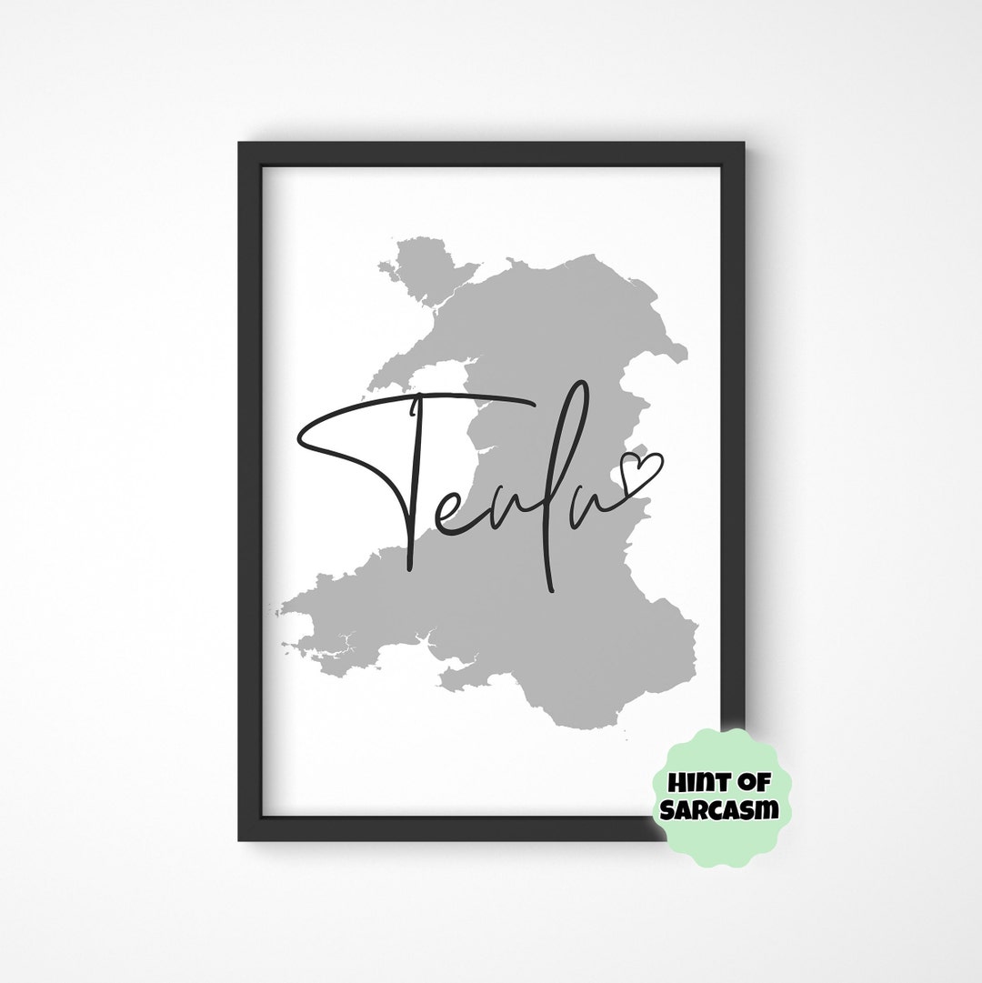 Teulu Welsh A4 Print Welsh Prints Printiau Cymraeg New Home Present ...