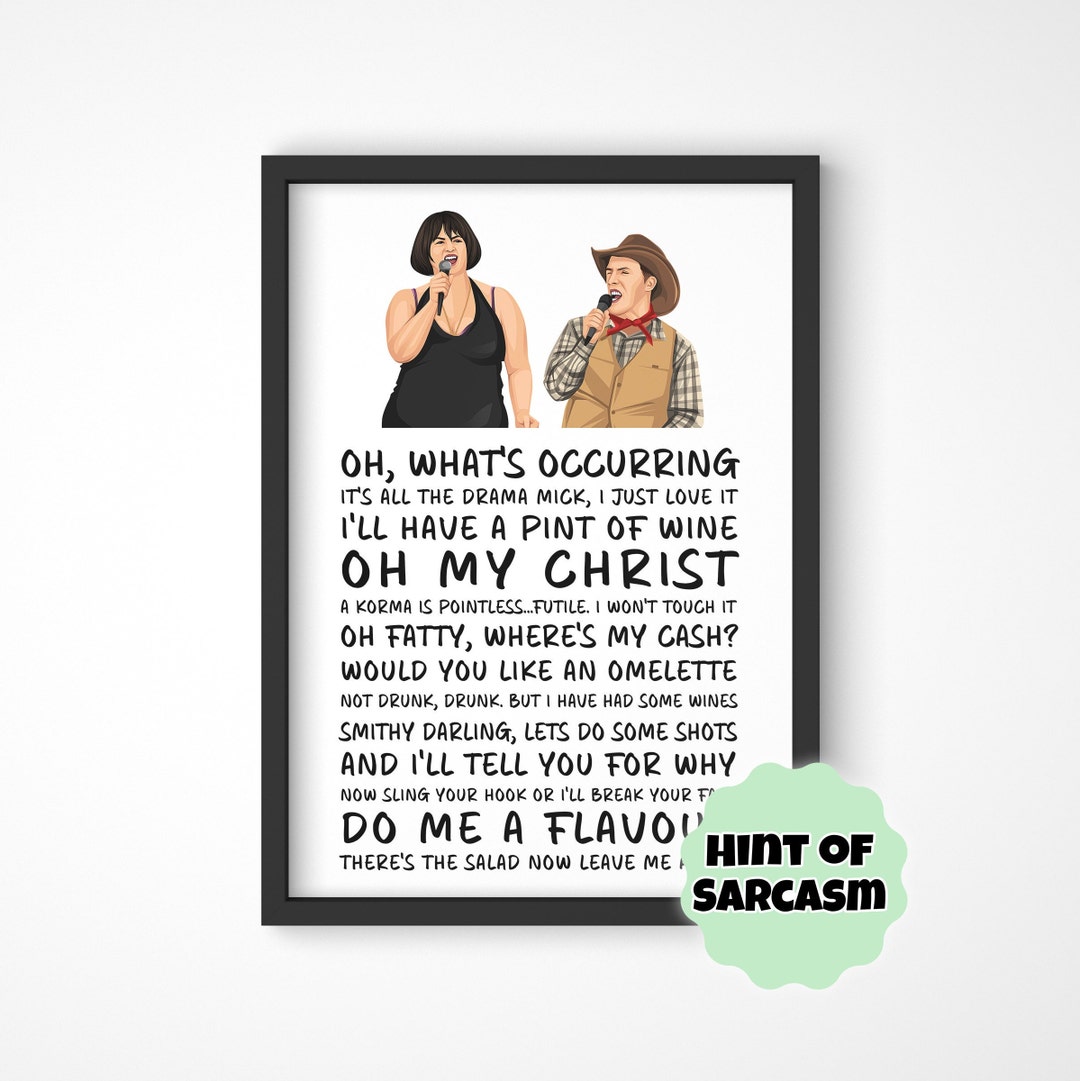 Gavin and Stacey Inspired A4 Best Quotes Print- Funny Print | Home ...