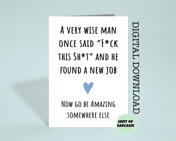 A Very Wise Man New Job Print at Home Card Digital Download - Etsy