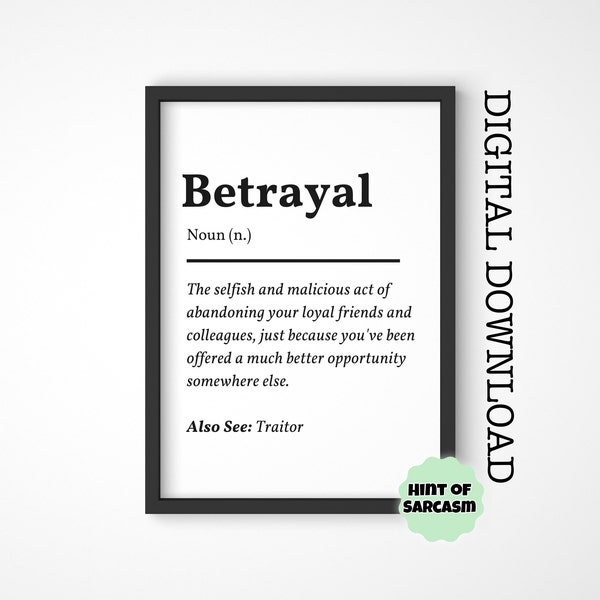 Betrayal - Etsy