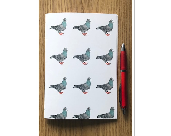Pigeon Illustration A5 Sketchbook Plain Paper Blank Note - Etsy