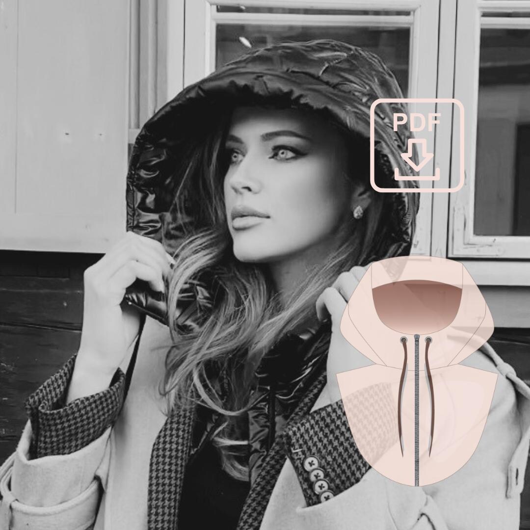Digital Sewing Pattern for Removable Hood for Rainy Weather & Winter A4 ...