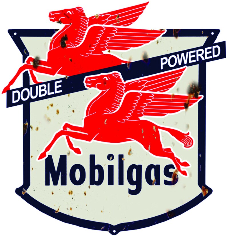 Aged Looking Mobilgas Metal Sign Reproduction 18x18 Laser Cut Out - Etsy