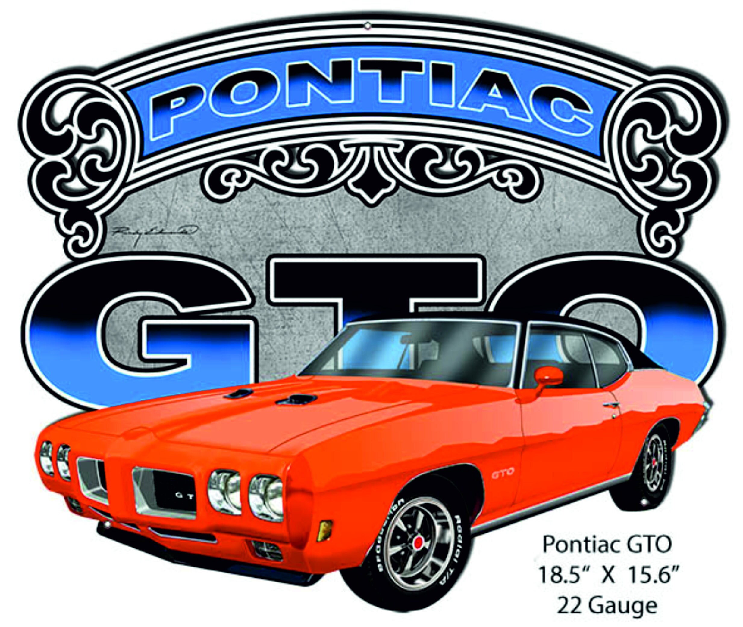 Pontiac GTO Metal Sign US Made W/heavy Gauge Steel. 15.6 X - Etsy