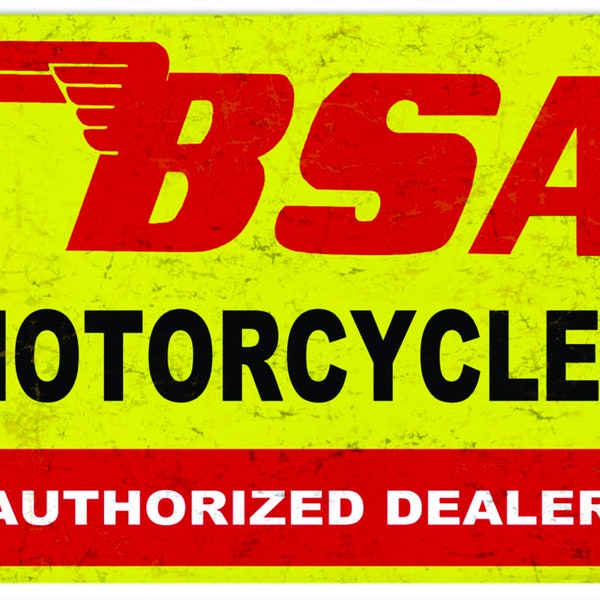 Bsa Motorcycle Sign - Etsy