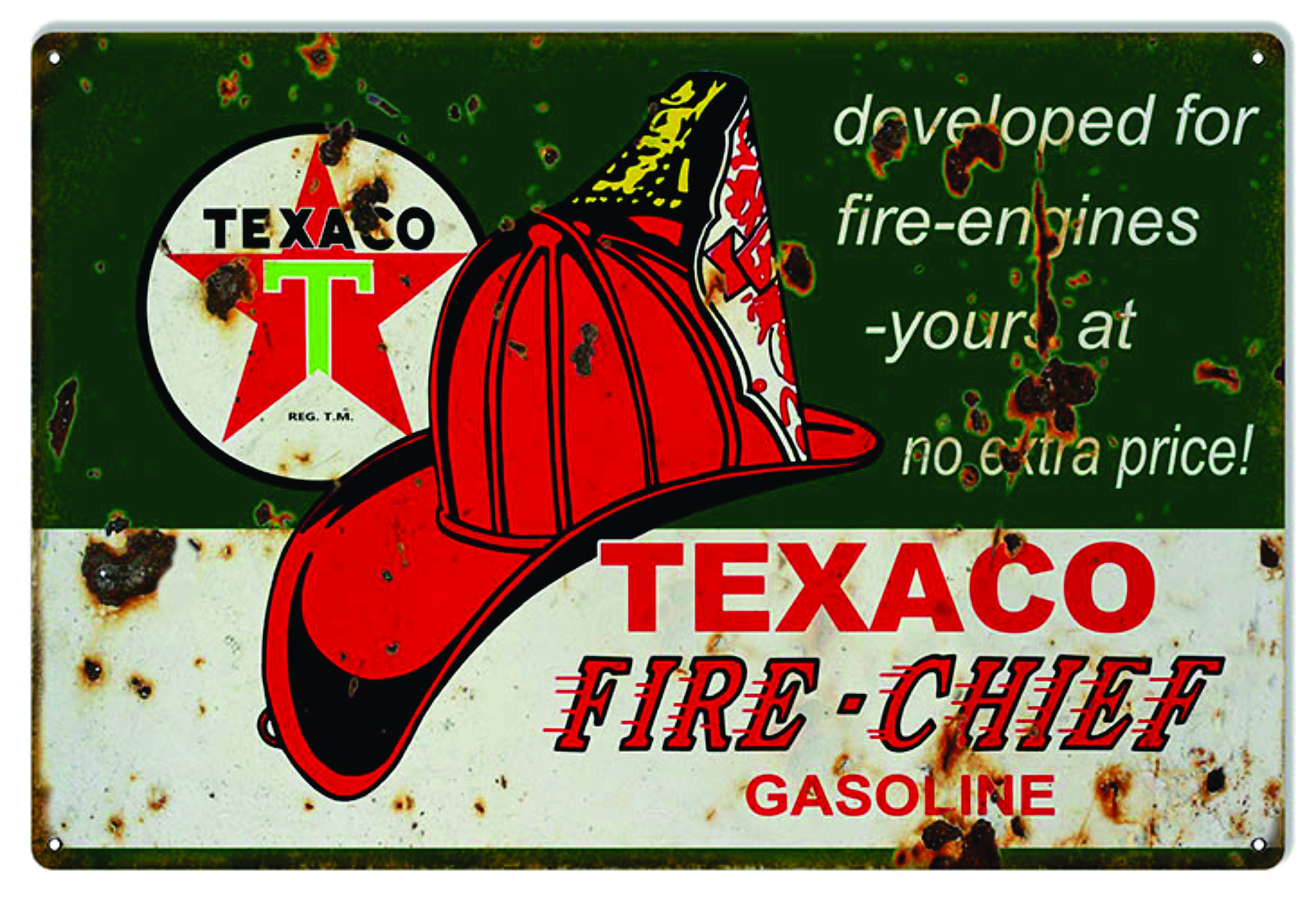 Texaco Fire Chief Metal Sign - Etsy
