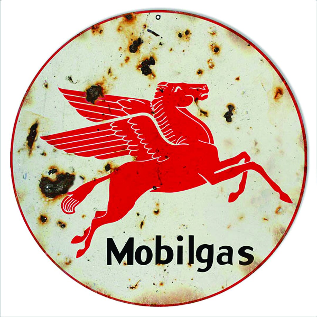 Mobilgas Metal Sign - Etsy