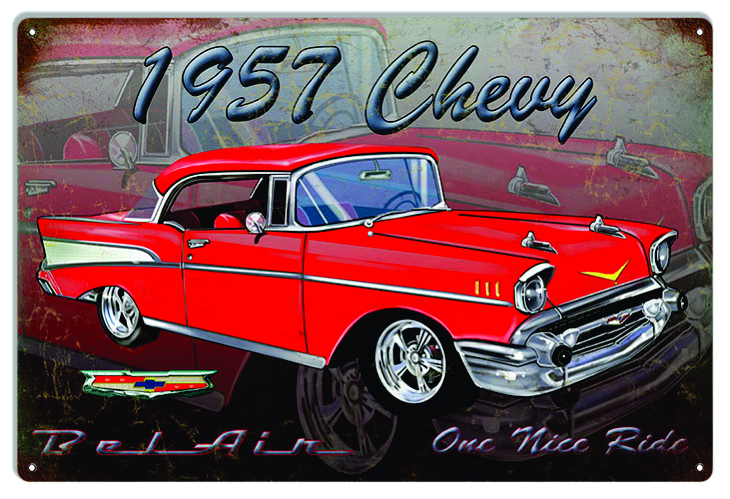 57 Chevy Nostalgic Metal Sign 16 X 24 R - Etsy