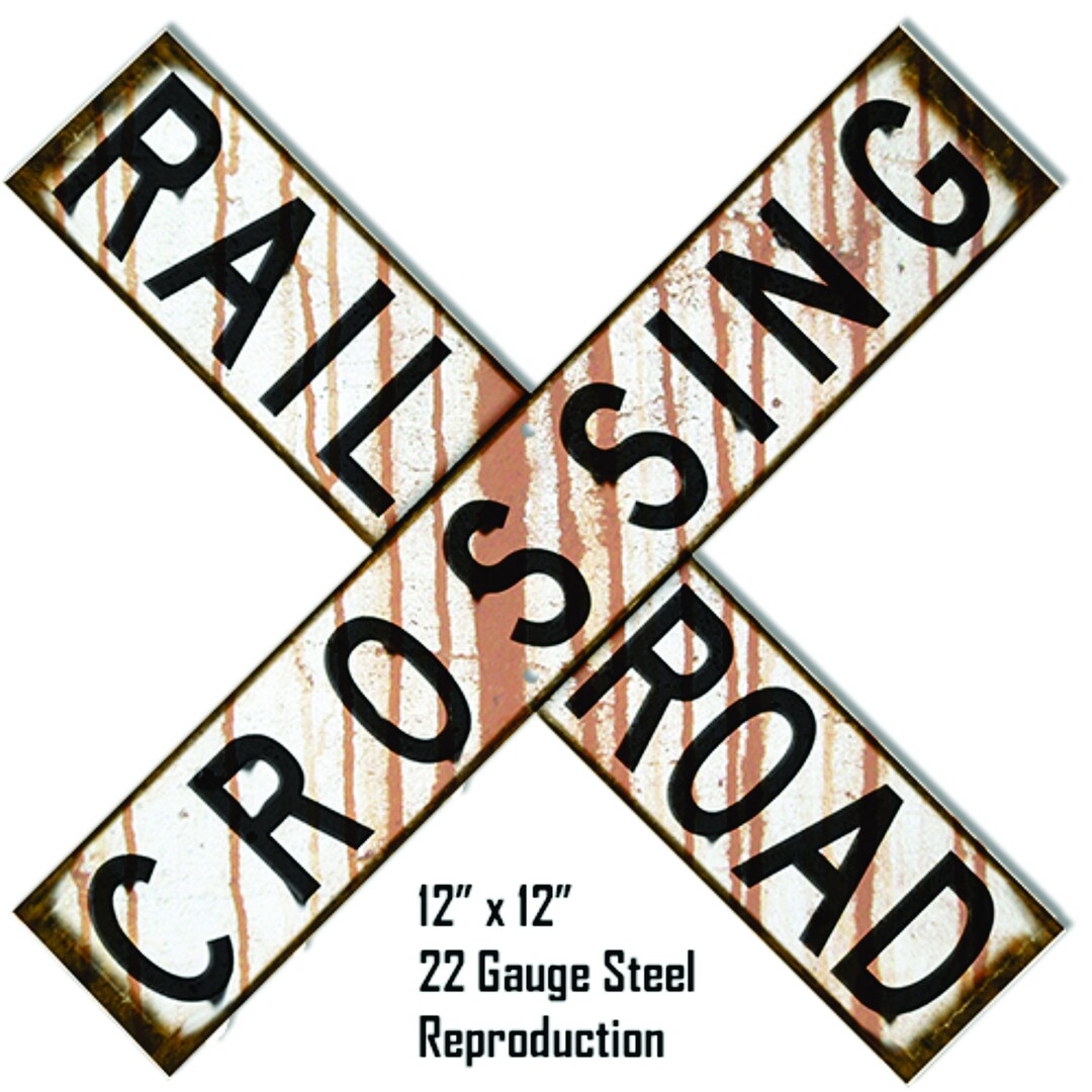 Railroad Cross Buck Laser Cut Metal Sign US Made 12 X 12 Available in ...