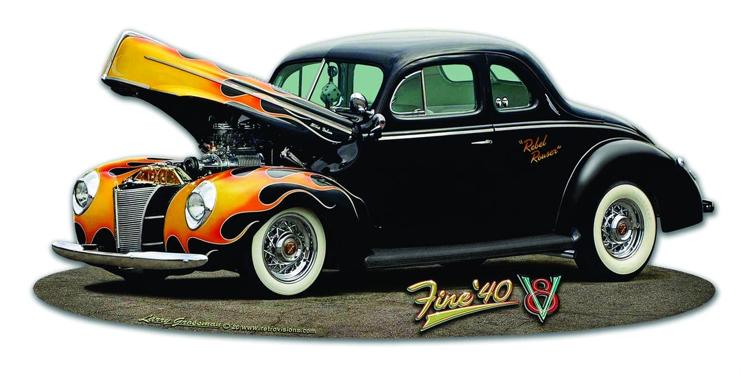 1940 Coupe Cut Out Metal Sign US Made 22 X 10 - Etsy