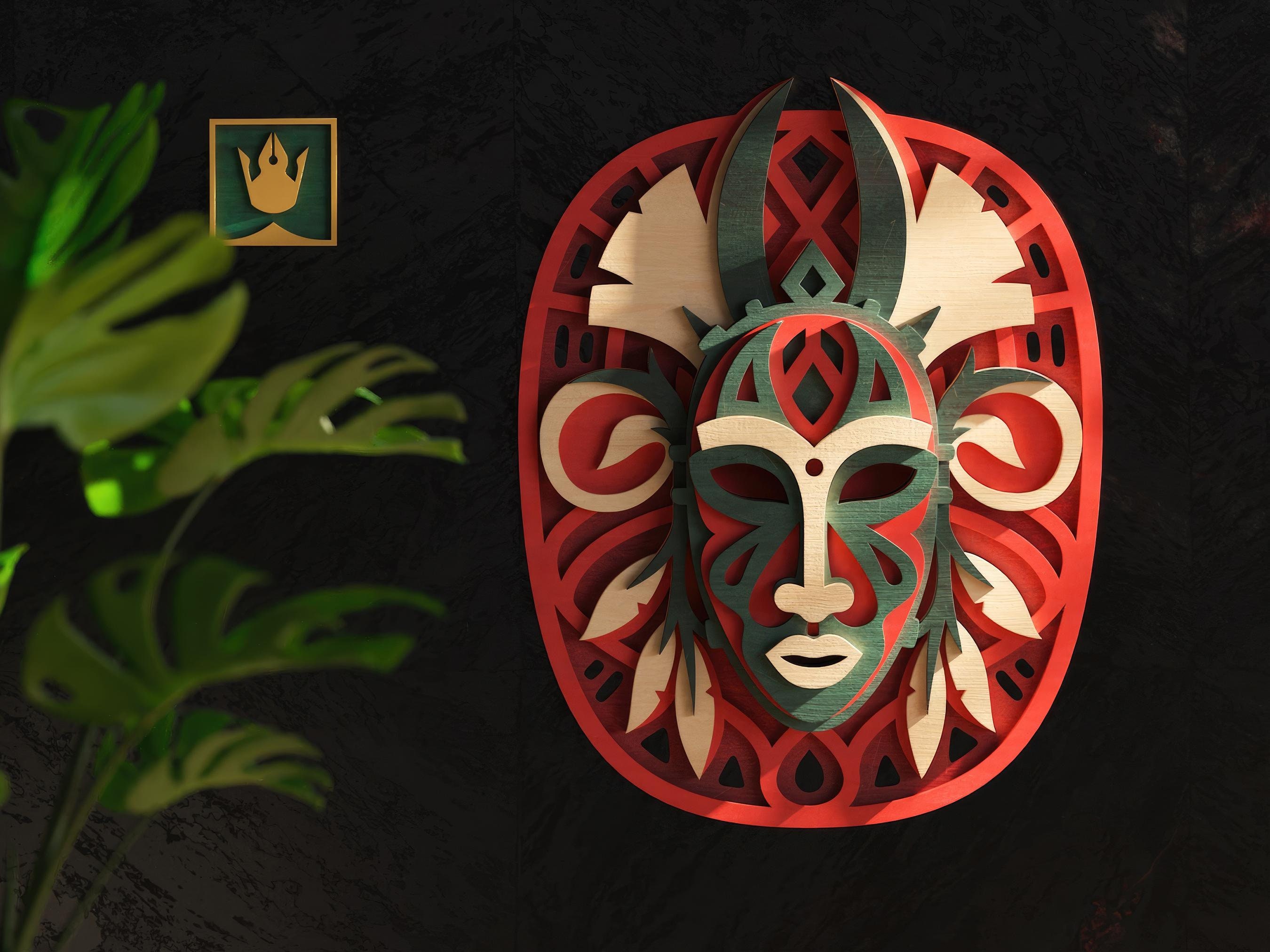 Tribal Mask V2 3D Layered Cut File, for Cutting Machines Like Cricut ...