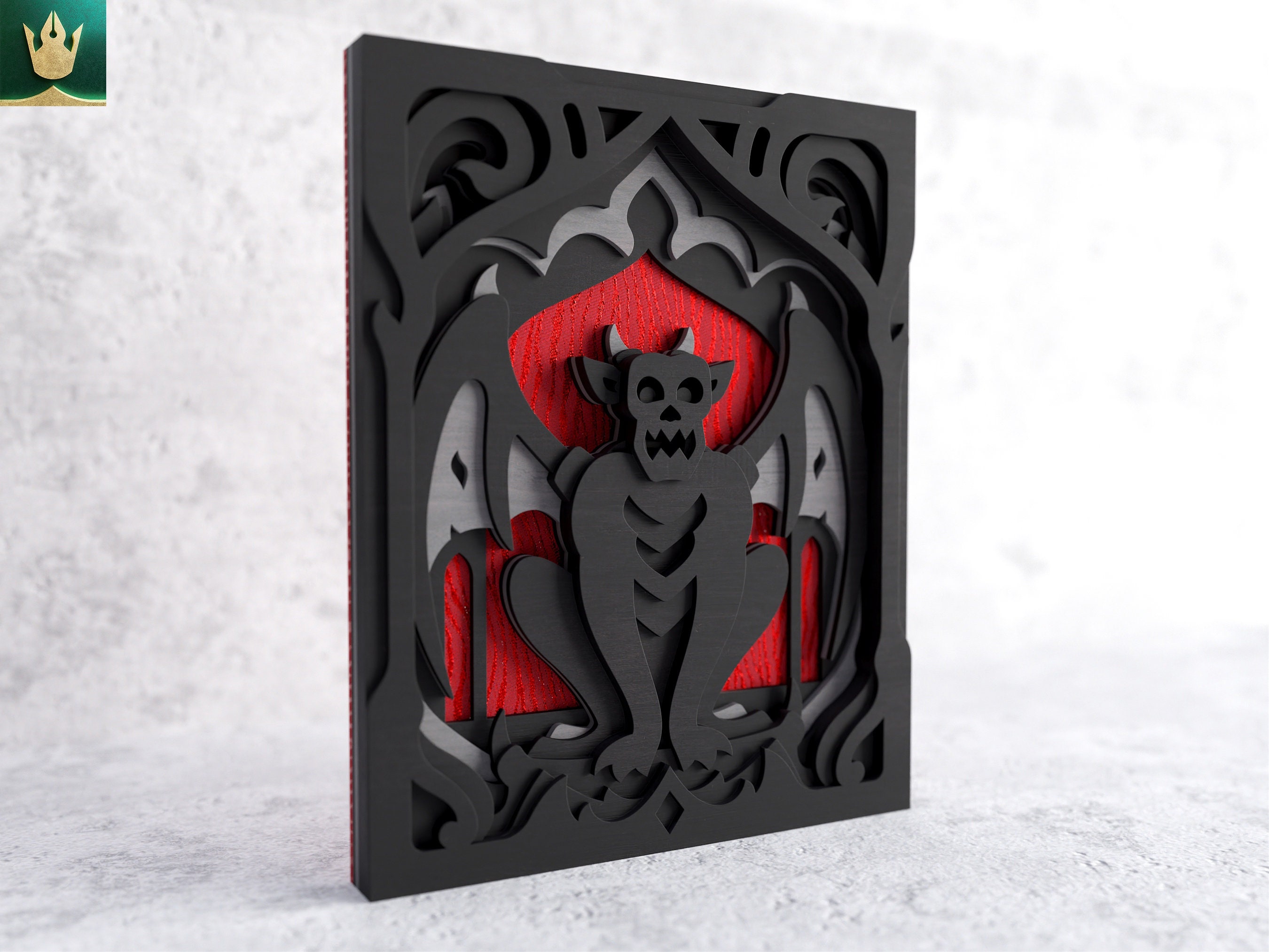 Gargoyle 3D Layered Wall Art Gothic-inspired SVG Cut File for Cricut ...