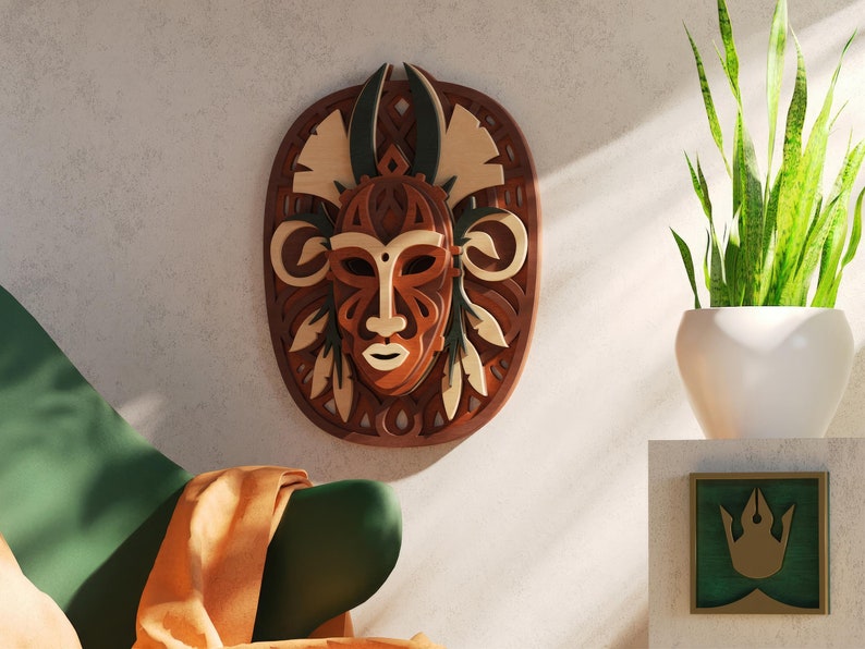 Tribal Mask V2 3D Layered Cut File, for Cutting Machines Like Cricut ...