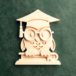 Graduation Owl 3D Layered SVG Cut File | Cute Owl SVG | 4 Layers ...
