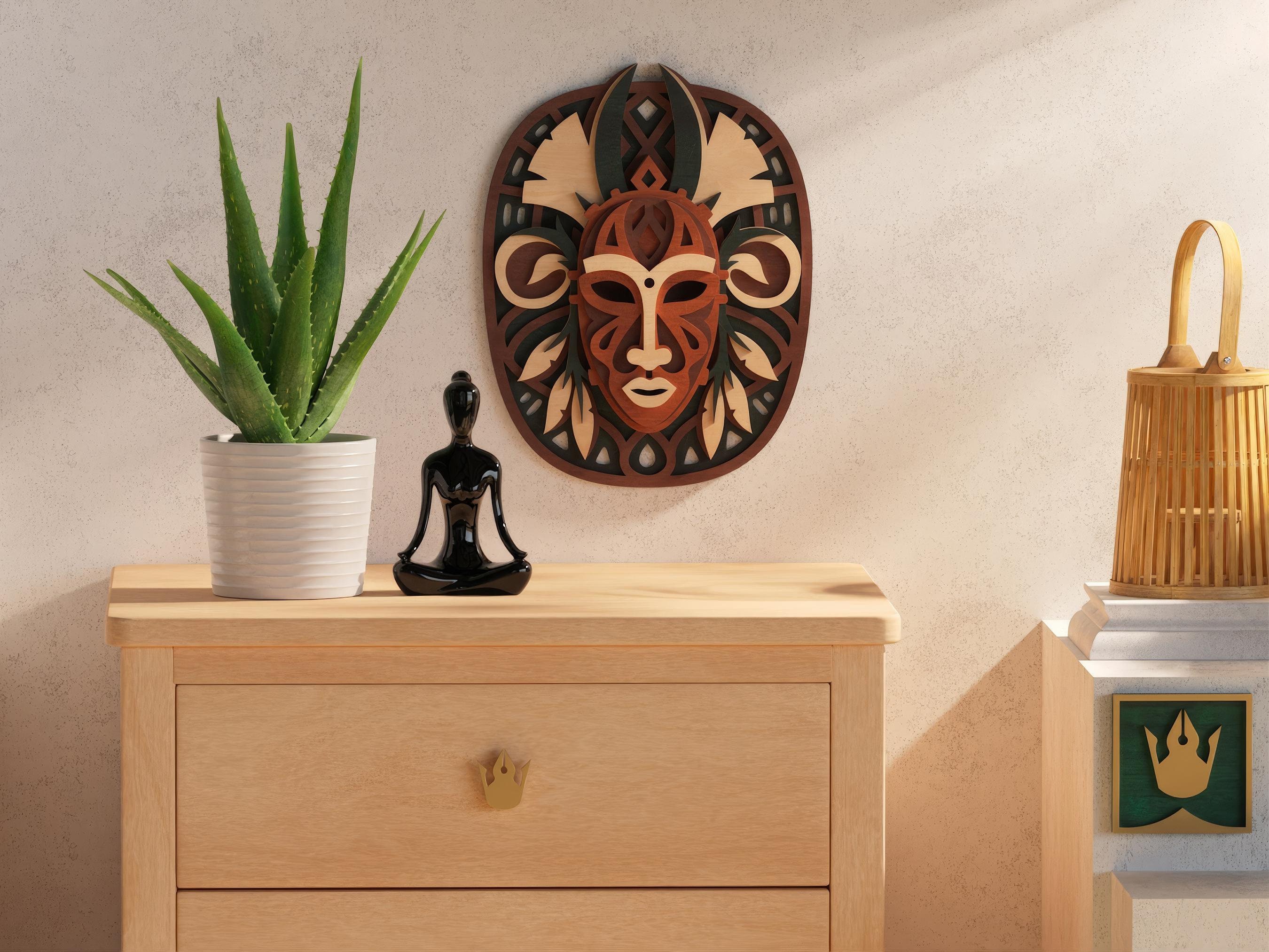 Tribal Mask V2 3D Layered Cut File, for Cutting Machines Like Cricut ...