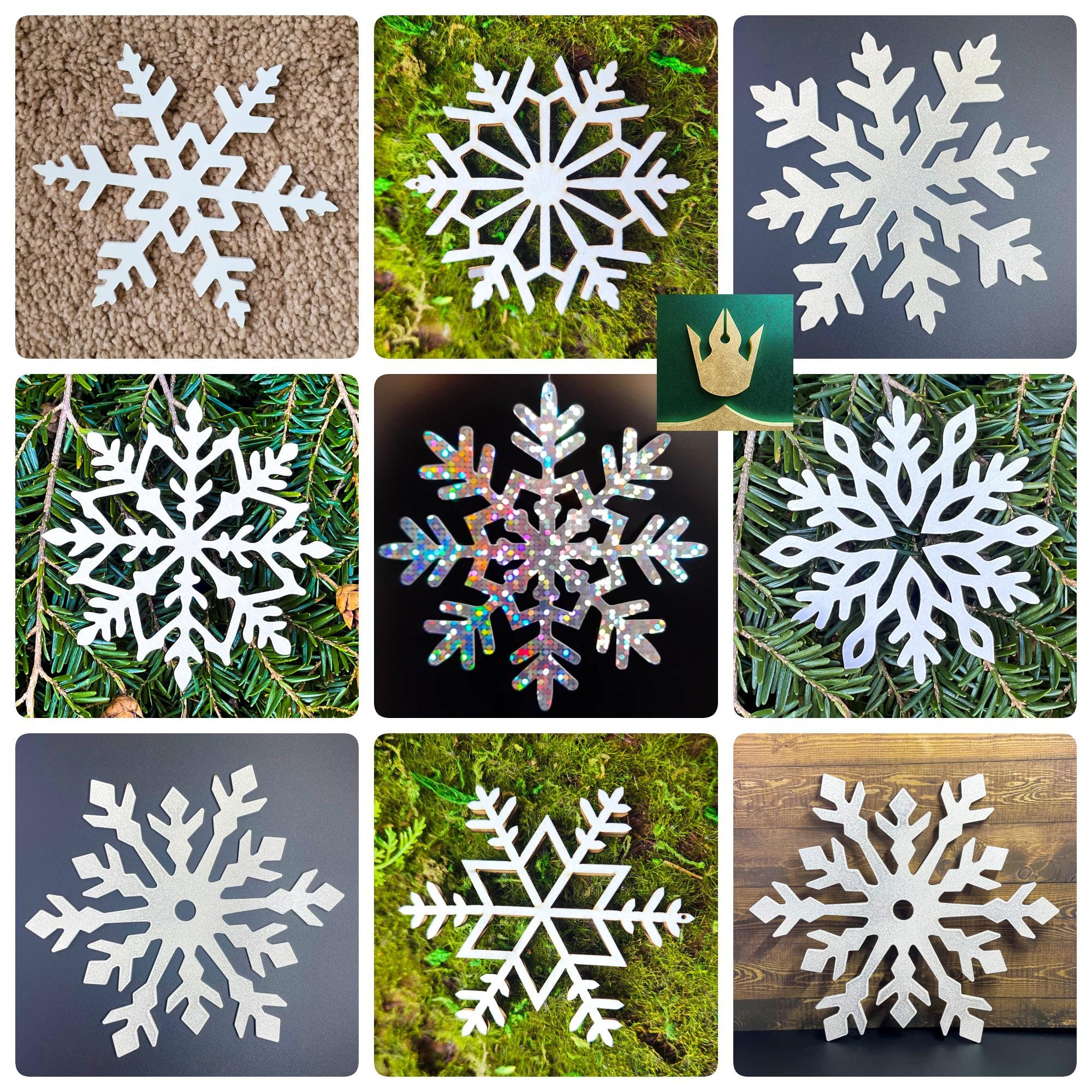 200 Snowflake SVG and PNG Cut Files Bundle | Vector Templates for Laser ...