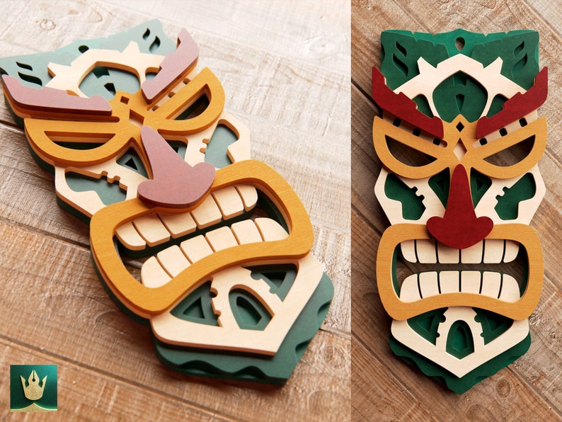 Tribal Mask V3 3D Layered Cut File & Tiki Mask Compatible With Cricut ...