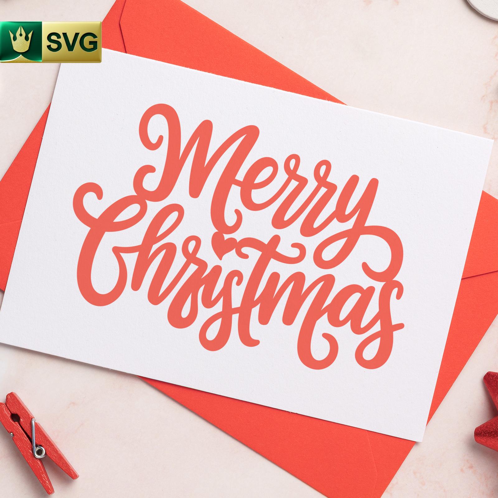 Merry Christmas Text SVG Bundle | One Shape Design | Christmas Digital ...