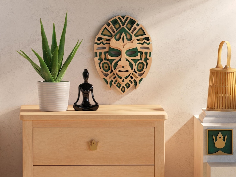 Tribal Mask V1 3D Layered Cut File, for Cutting Machines Like Cricut ...