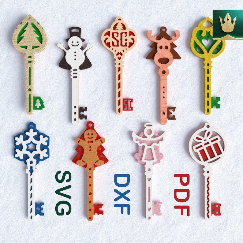 Christmas Magic Keys 3D Bundle SVG Cut Files Santa's Magic Key ...