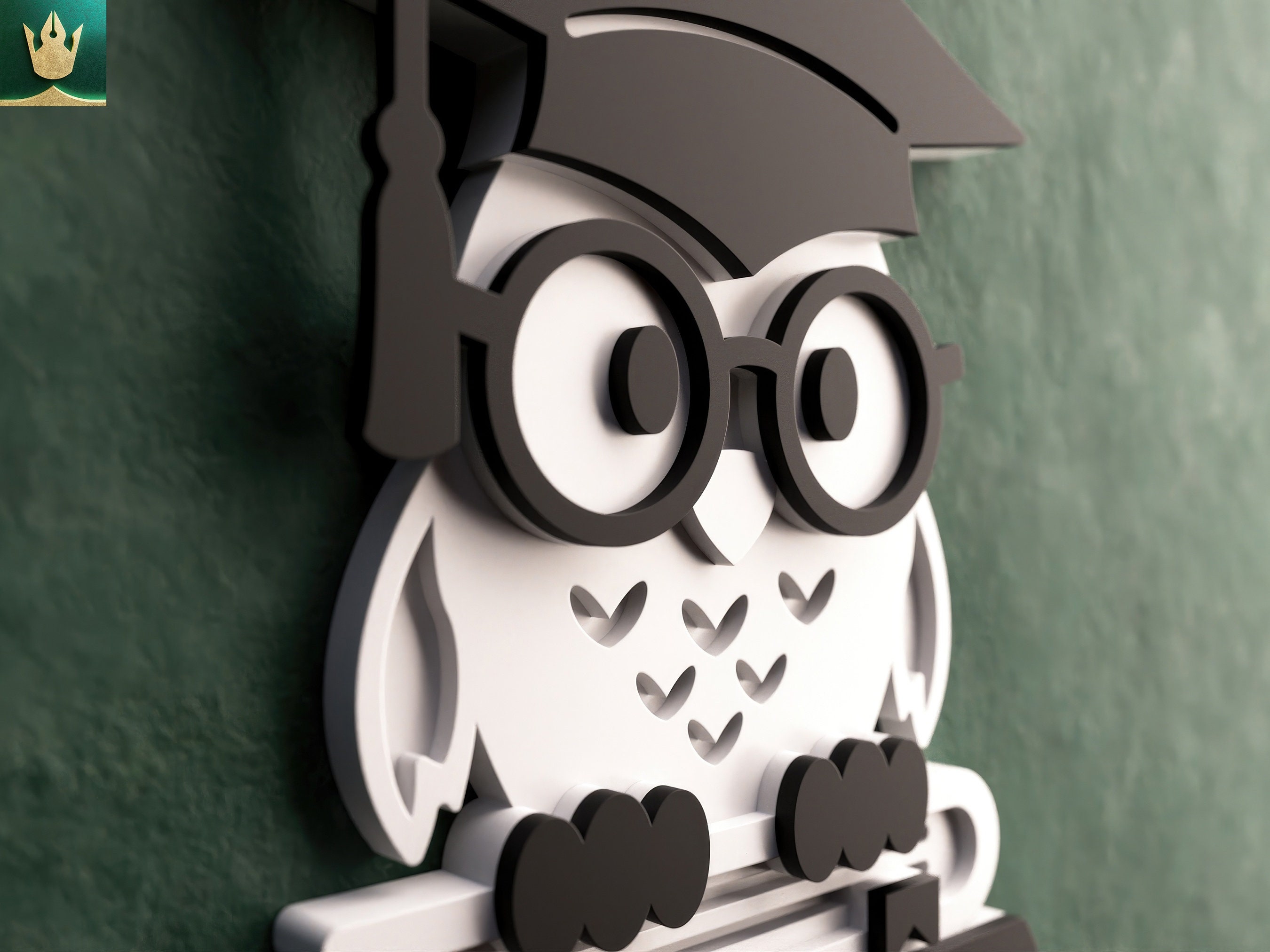 Graduation Owl 3D Layered SVG Cut File Cute Owl SVG 4 Layers Perfect ...