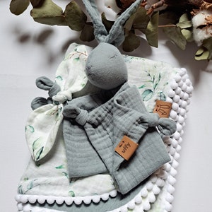 Baby Set, Cotton, Muslin Blanket, Rabbit Comforter - Etsy