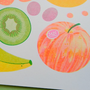 Fruit A4 Risograph Print - Etsy