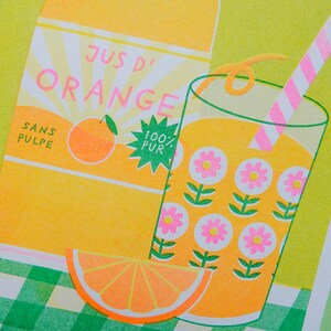 Orange Juice A4 Risograph Print - Etsy
