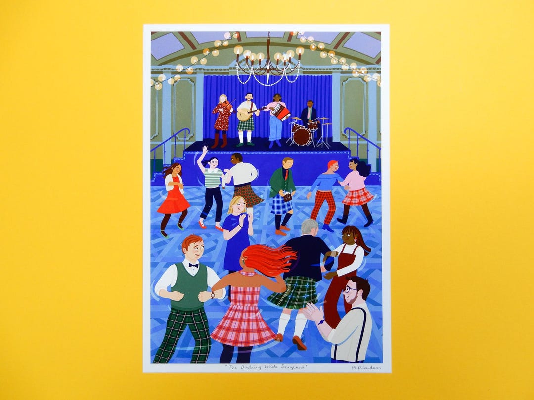 Ceilidh, Illustrated Art Print, A4/A3 - Etsy