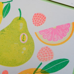 Fruit A4 Risograph Print - Etsy