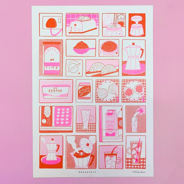 Risograph Print - Etsy
