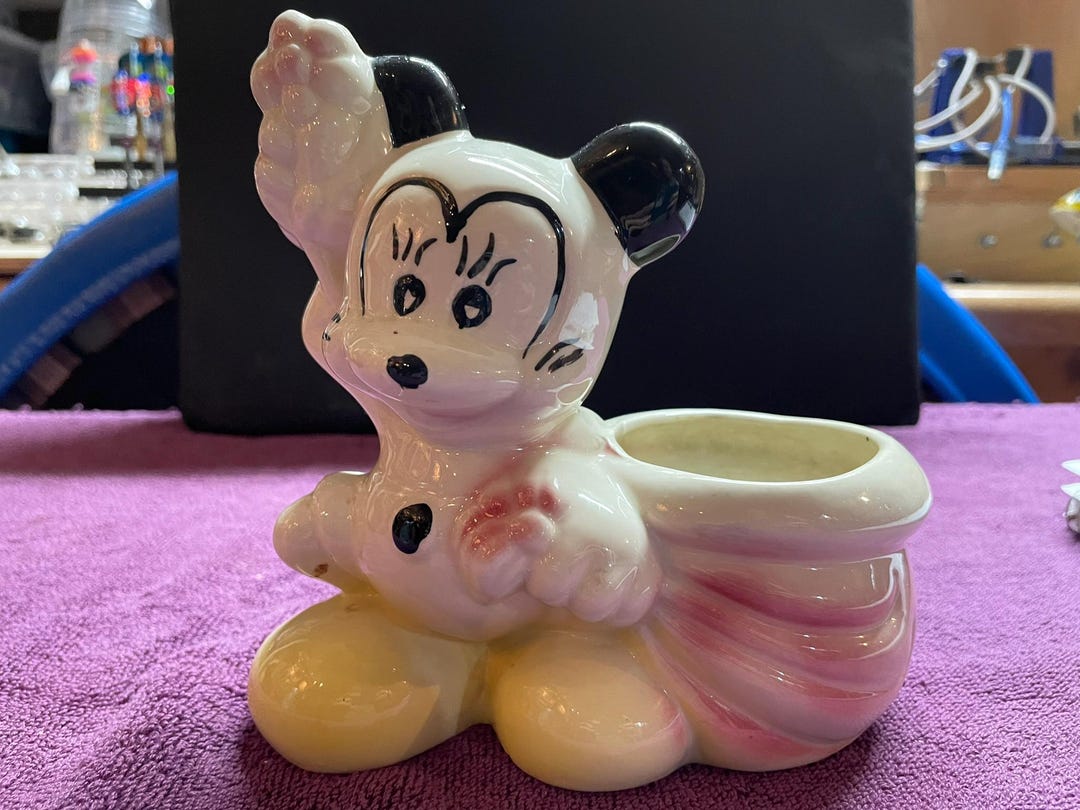 Walt Disney Mickey Mouse Ceramic Pottery Planter Vintage 40s. - Etsy
