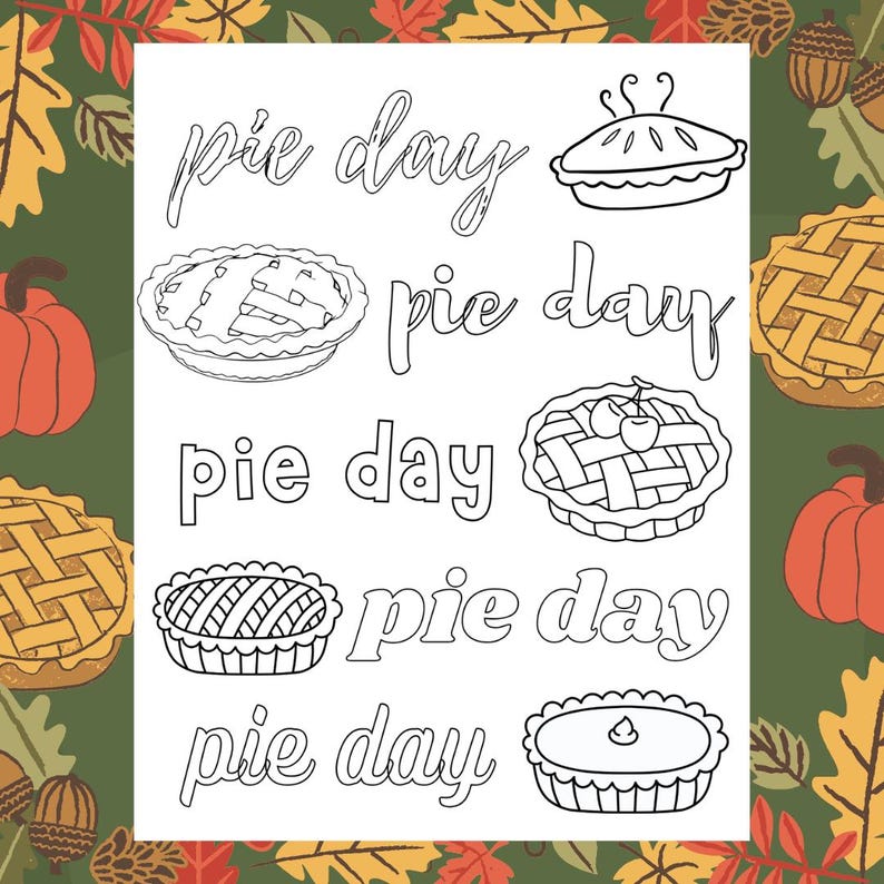 Thanksgiving Coloring Sheets (5!) - Etsy