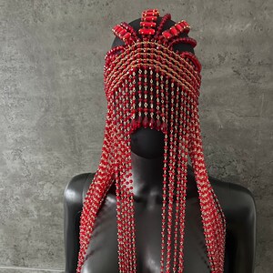 Rhinestone Head Chain~show Headpiece ~gold Headpiece~red Headpiece ...