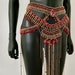 Red Belt~gold Body Chain~body Harness~gold Crystal Belt~crystal Body ...