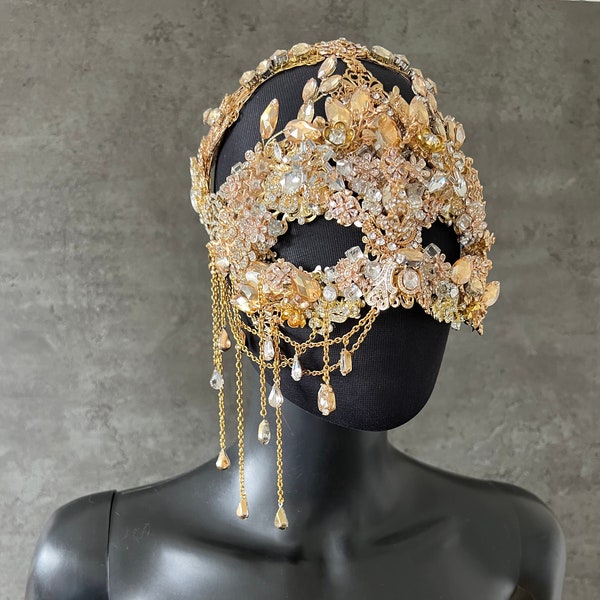Gold Masquerade Mask - Etsy