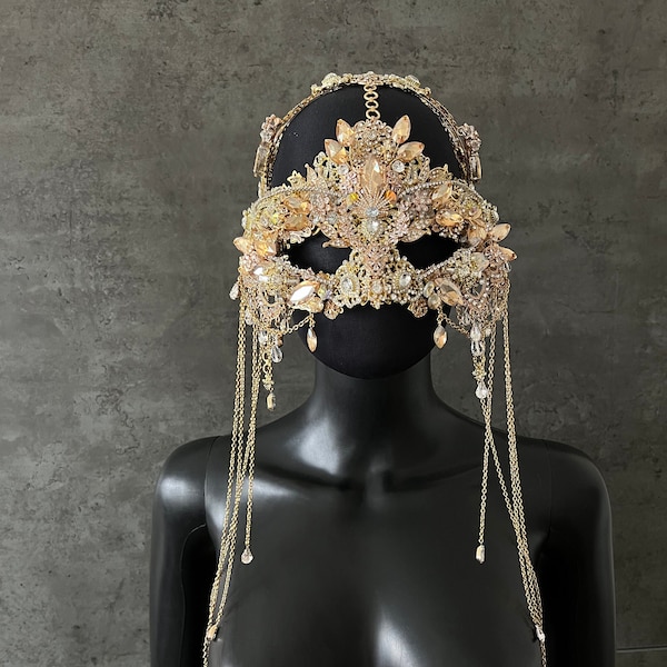 Gold Masquerade Mask - Etsy