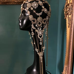 Crystal Headpiece~gold Bridal Headpiece~gold Crystal Hat~bridal ...
