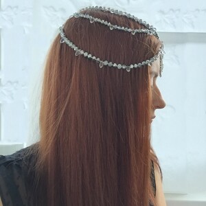 Bridal Head Chain~silver Forehead~tikka Headpiece~bohemian Headpiece ...