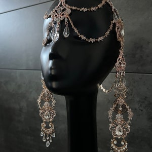 Crystal Headpiece ~gold Head Chain~ Crystal Headpiece~ Bridal Forehead ...