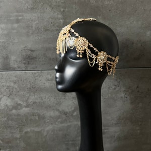Gold Forehead~gold Crystal Headpiece~gold Wedding Headpiece~gold ...