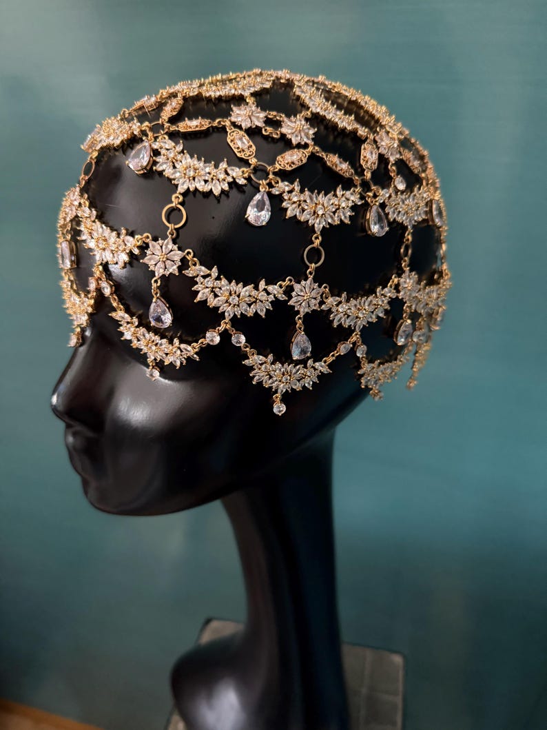 Bridal Headpiece~gold Bridal Headpiece~crystal Headpiece~wedding ...