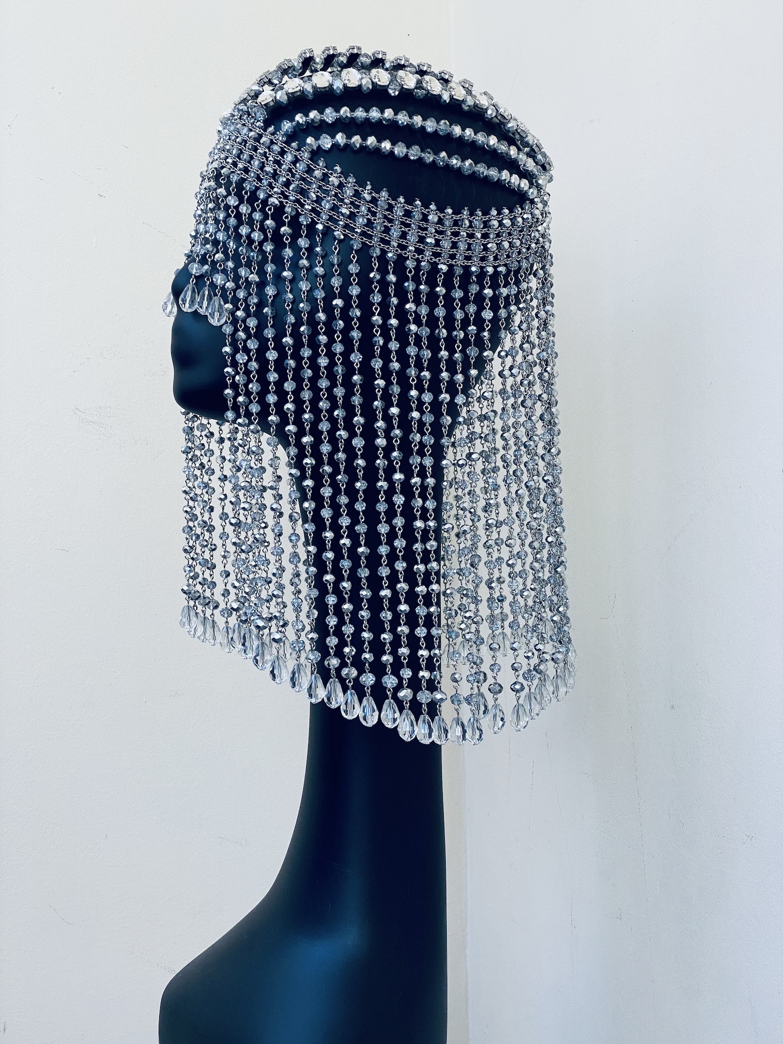 Silver Headpiece bridal Headpiece crystal Headpiece show - Etsy