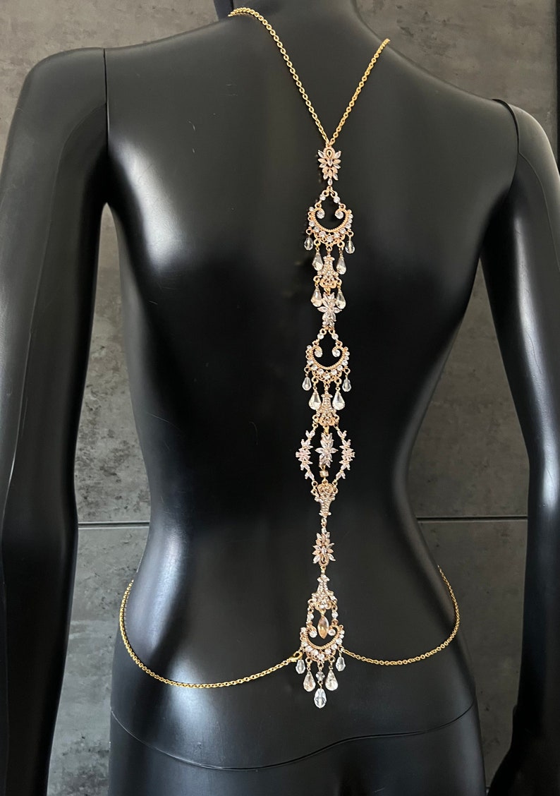 Shoulder Necklace~shoulder Jewelry~wedding Shoulder~body Necklace ~gold ...