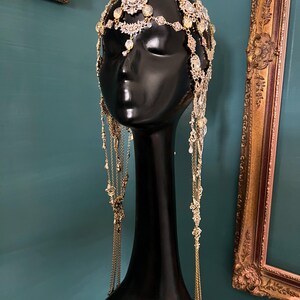 Crystal Headpiece~gold Bridal Headpiece~gold Crystal Hat~bridal ...