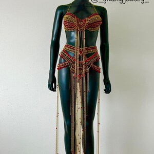 Body Harnessjewerly Setgold Crystal Bragold Body - Etsy