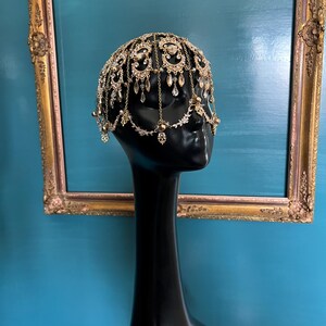 Gold Crystal Bridal Headpiece, Shimmering Wedding Headpiece,rhinestone ...