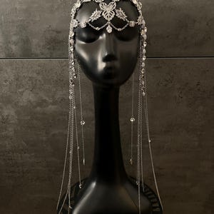 Crystal Headpiece ~rhinestone Head Chain~show Headpiece ~silver ...