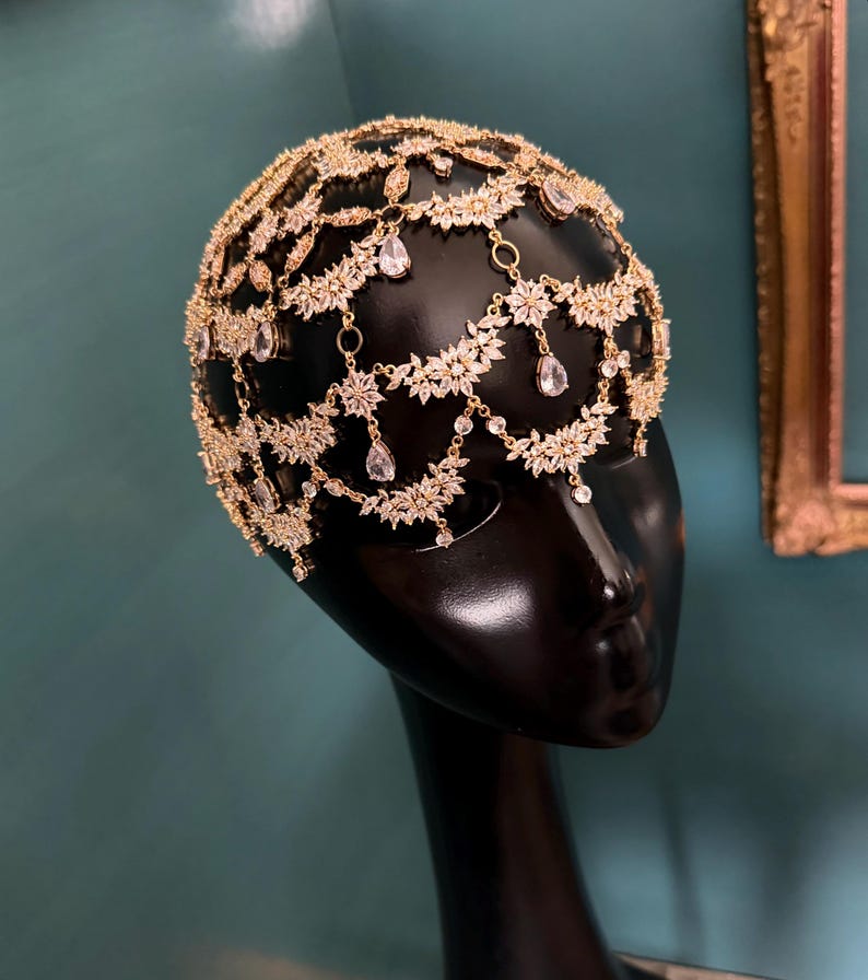 Bridal Headpiece~gold Bridal Headpiece~crystal Headpiece~wedding ...