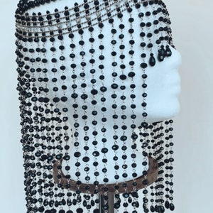 Hair Chain~gothic Headpiece~bridal Headpiece ~crystal Headpiece ~black ...